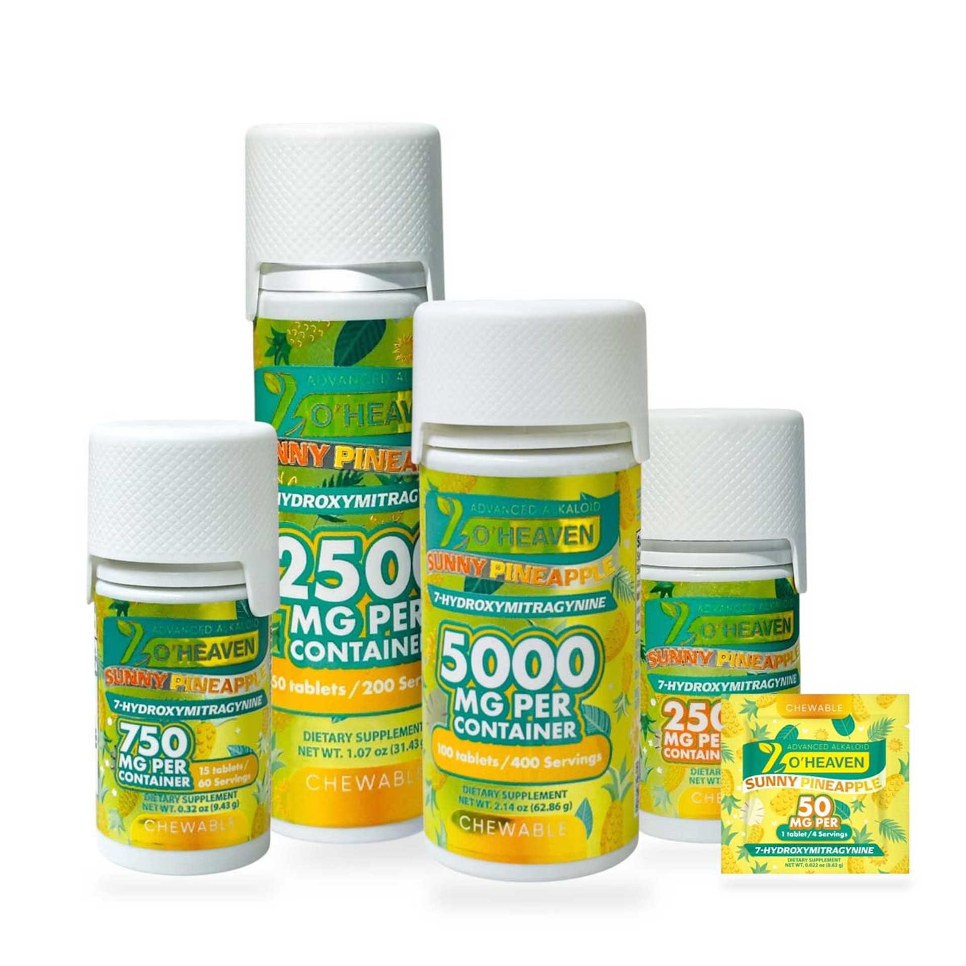 7 O'Heaven 7OH Kratom Extract Tablets 100mg-5ct (20mg/tab) | Kures ...