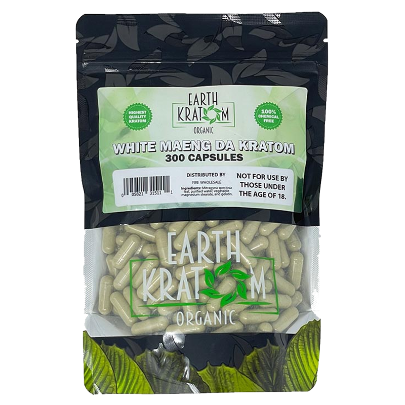 Earth Kratom Red Maeng Da Capsules - 300ct | Kures Apothecary