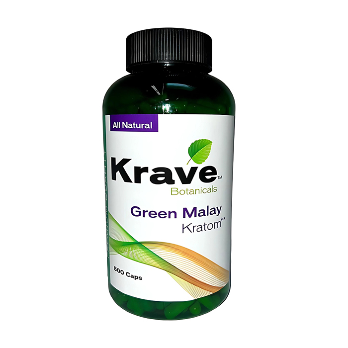 Krave Green Malay Kratom Capsules - 300ct, 500ct | Mid Potency for ...