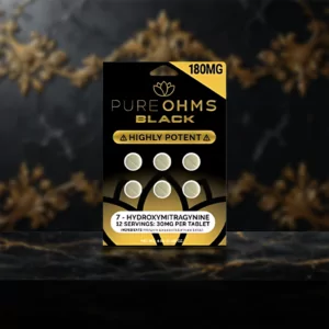 Pure Ohms Black 7OH Kratom Extract Tablets (30mg/tab) | Kures Apothecary
