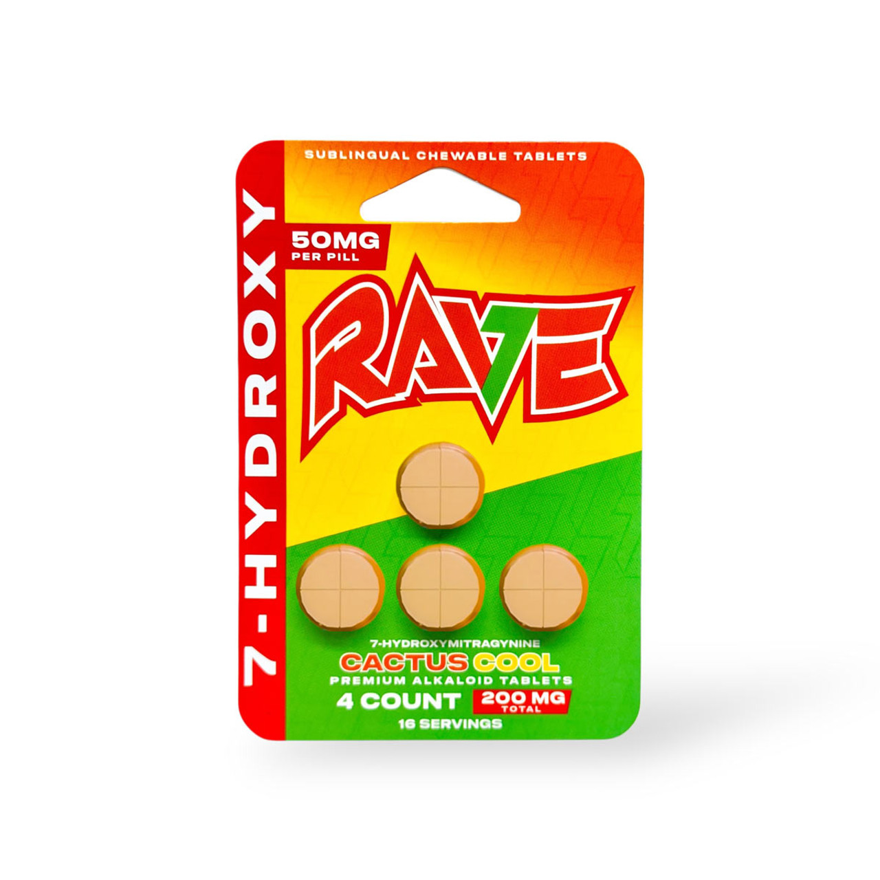 Rave Sublingual Chewable 7OH Kratom Extract Tablets Strawberry Lemonade ...