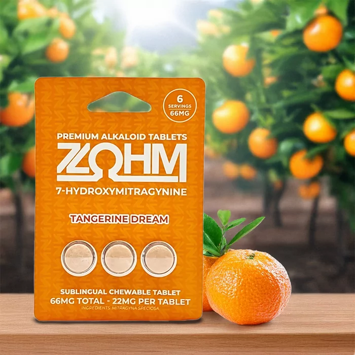 ZOHM 7 OH Tangerine Dream Tablets – 66mg | Potent Kratom with a ...