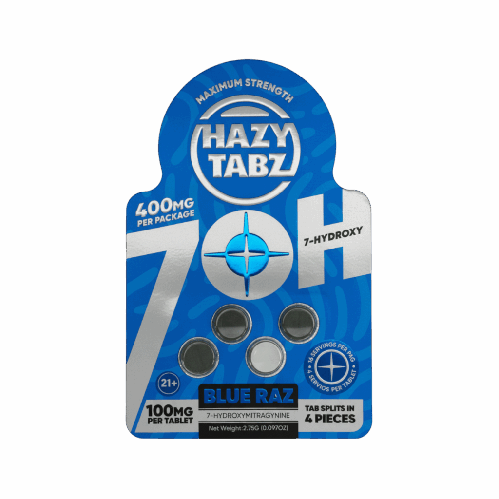 Hazy Tabz Kratom Extract Tablets Blue Razz 800mg-4ct (200mg/tab ...