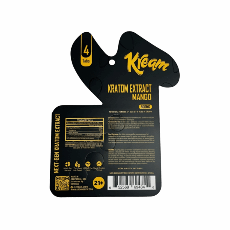 Kream Black Edition Kratom Extract Mango 800mg - 4ct (200mg/tab ...