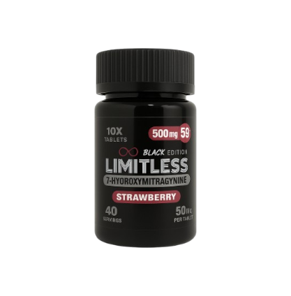 Limitless Black Edition 7OH Kratom Extract Tablets Original 500mg ...