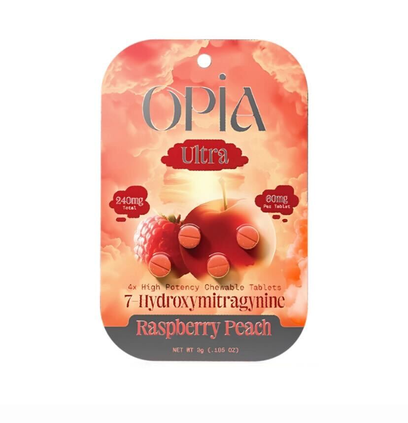 OPiA High Potency 7OH Kratom Extract Tablets Strawberry (30mg/tab ...