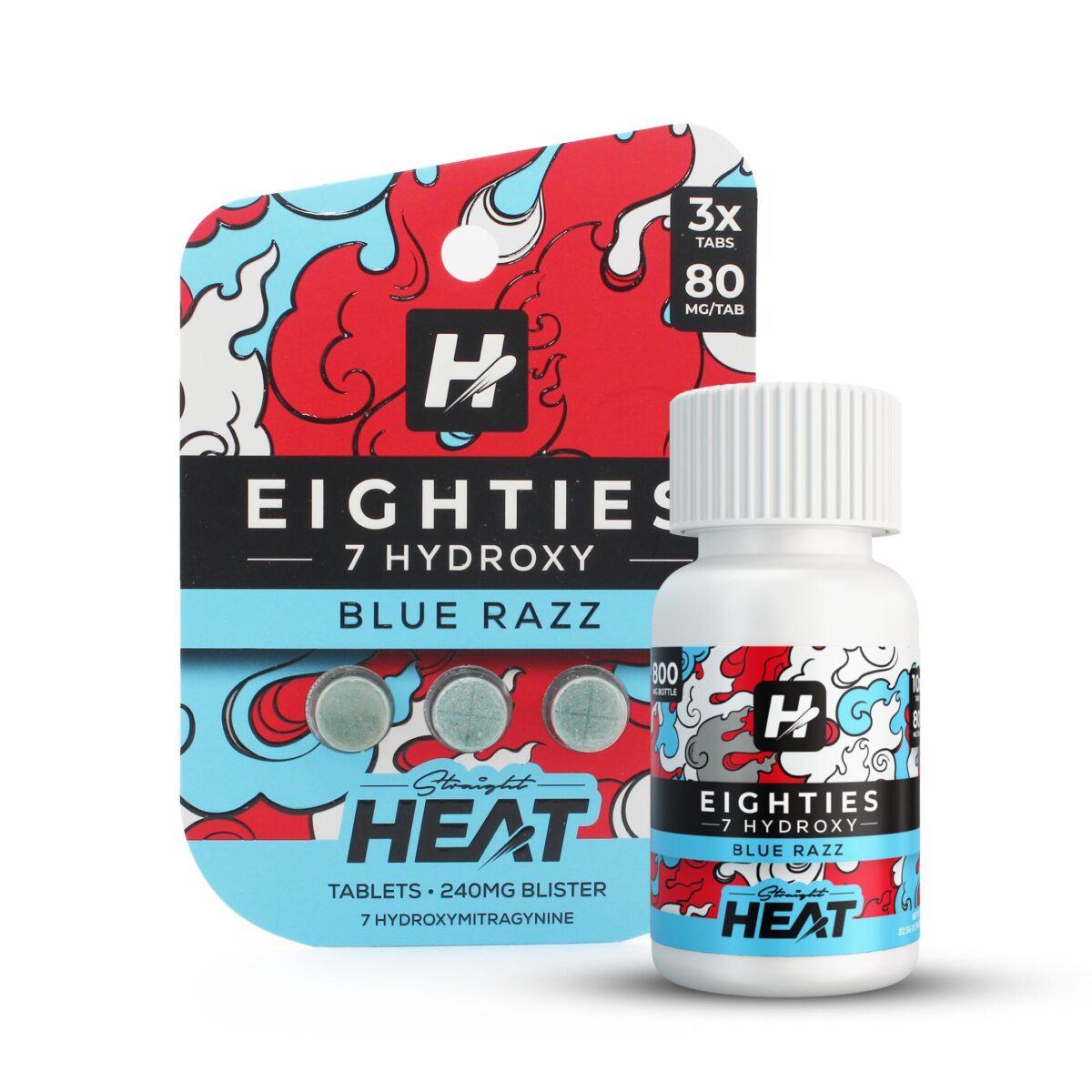 Straight Heat Eighties Chewable 7OH Kratom Extract Tablets Natural ...