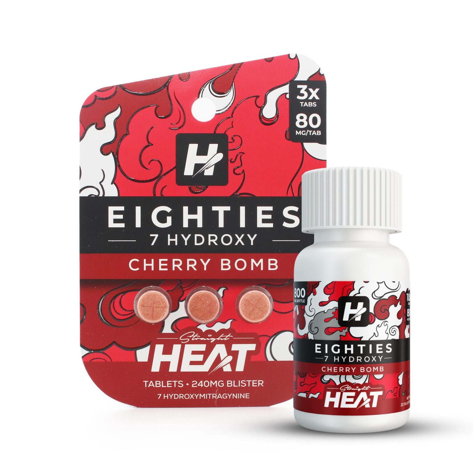 Straight Heat Eighties Chewable 7OH Kratom Extract Tablets Natural ...